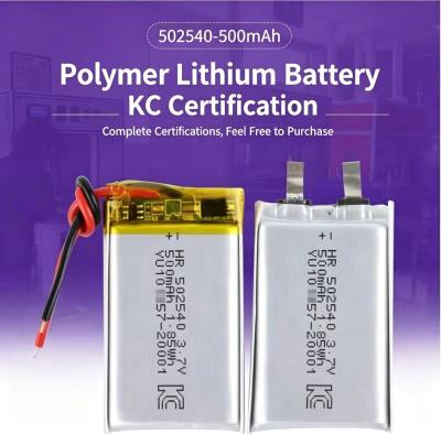 China FYW 502540 3.7V 500mAh Lithium Polymer Battery Rechargeable LiPo Pouch Cell for Wearable Electronics for sale