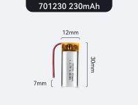 China 3.7V 230mAh 701230 Lithium Polymer Battery 0.851Wh PCM Protected Cell for Wearables for sale
