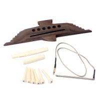 China Long Lasting Six String Bass Bridge Bovine Bone Bridge Pins Endpins Piezo Pickup Set for sale