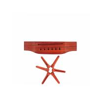 China Red Rosewood Guitar Bridge Blank Pins And Saddle 6 String Replacement for sale
