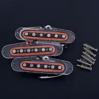 China Set Of Single Coil Pickup Set SSS For Fender Strat Style Guitar Copper Color With Transparent Cover for sale