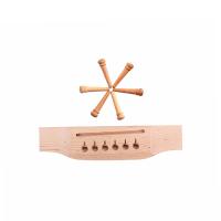 China Professional Maple Wood Acoustic Guitar Bridge Pins And Saddle 6 Pins for sale