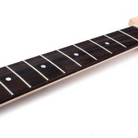 China Cigar Box Guitar Neck Maple Paddle Headstock 22 Fret For Electric Guitar Neck Rectangle headstock Black for sale