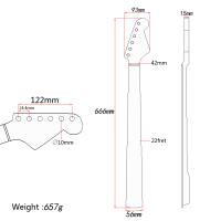China Guitar Neck 22 Frets Maple Neck Rosewood Fingerboard For ST Electric Guitar Wide headstock for sale