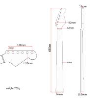 China Electric Guitar Neck 21 Fret For ST Guitar Technology Wood Fingerboard Whole Right Hand Black for sale