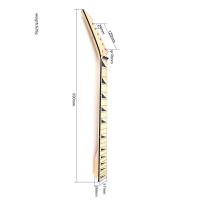China 24fret 25.5inch Replacement Guitar Neck Shark Fin Jackson DIY Reversed Head Left Right Hand for sale