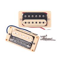 China Vintage Zebra Humbucker Pickup Double Coil With Black Cream Frame Bridge Neck Set for sale
