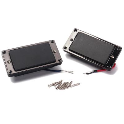 China Double Coil Pickups Humbucker Ceramic Magnet Metal Guitar Pickup Set Classic Warm Sound Tone Black Color for sale