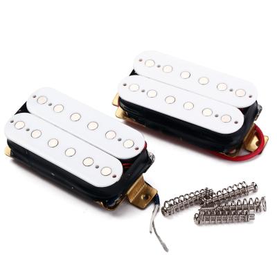 China Zebra Tone Warm Humbucker Pickup Set with Adjustable Pole Spacing for Guitar Tone Enhancement for sale