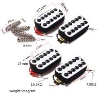 China Double Coil Pickups Humbucker Ceramic 7.9KΩ Neck 16.3KΩ Bridge White Adjustable Screw for sale