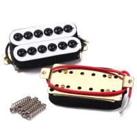 China Double Coil Pickups Humbucker Ceramic 7.9KΩ Neck 16.3KΩ Bridge White Adjustable Screw for sale