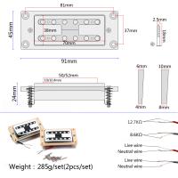 China Guitar Pickup Set H Style Cream ABS Metal Humbucker Dual Coill Pickup N8.6K/B12.7K Output for sale