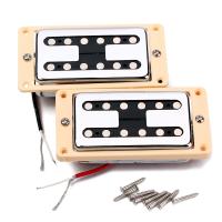 China Guitar Pickup Set H Style Cream ABS Metal Humbucker Dual Coill Pickup N8.6K/B12.7K Output for sale