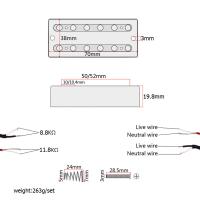 China Chrome Guitar Pickup Set Metal Humbucker Dual Coill Pickup Alnico 5 For Gretsch Guitar for sale