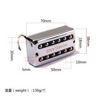 China Chrome Guitar Pickup Set Metal Humbucker Dual Coill Pickup Alnico 5 For Gretsch Guitar for sale