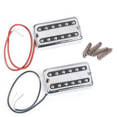 China Chrome Guitar Pickup Set Metal Humbucker Dual Coill Pickup Alnico 5 For Gretsch Guitar for sale