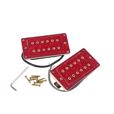 China Humbucker Pickup Double Coil Ceramic N7.9K/B16.8K Output Pickups Red Pearl Noiseless for sale
