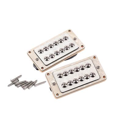 China White Pearl Guitar Pickups Ceramic Electric Guitar Double Coil Humbucker Pickups N9K/B16K Output for sale