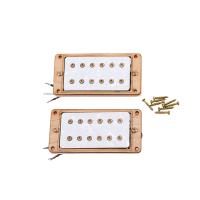 China White Pearl Guitar Pickups Ceramic Electric Guitar Double Coil Humbucker Pickups Maple Wood for sale