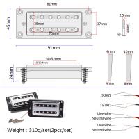 China Double Coil Humbucker Pickup Electric Guitar Ceramic N9.2k/B15.5k Output For Lp Guitar Chrome for sale