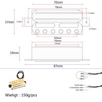 China Dual Rail Humbucker Pickup Double Coil N9K/B18K Output Four Cable Electric Guitar for sale