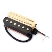 China Dual Rail Pickup Double Coil Four Cable Single Humbucker Pickups Yellow Black Plastic for sale