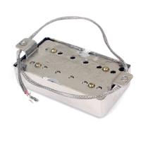 China Alnico 5 Humbucker Chrome Metal Pickup Double Coil 12~13kΩ for LP Guitar Bridge Vintage for sale