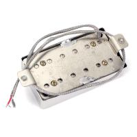 China Alnico 5 Humbucker Chrome Metal Pickup Double Coil 12~13kΩ for LP Guitar Bridge Vintage for sale
