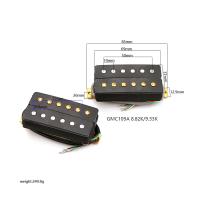 China Clear Sound Double Coil Guitar Pickup Alnico 5 Metal Radian N8.82K/B9.33K Output for sale