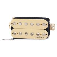 China Alnico 5 Humbucker Chrome Metal Pickup Double Coil 12~13kΩ for LP Guitar Bridge Vintage for sale