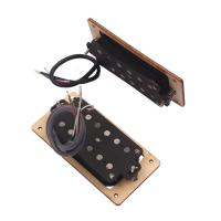 China Wood Color Electric Guitar Pickups Double Coil  8~9K/14~15K PVC Output Line for sale