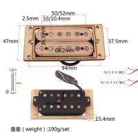 China Wood Color Electric Guitar Pickups Double Coil  8~9K/14~15K PVC Output Line for sale