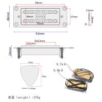 China Alnico 5 Humbucker Pickup Set Dual Coil H Style Pickups Chrome 9~10K Output LP Electric Guitars for sale