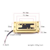 China RB Style Mini Style H Type Electric Guitar Humbucker Pickup 72x32MM for RickenBacker Style Guitar Gold for sale