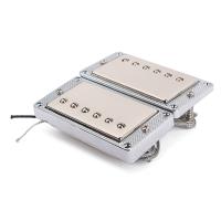 China Alnico 5 Chrome Metal Pickup Dual Coil Closed Mini Humbucker for LP Guitar Bridge for sale