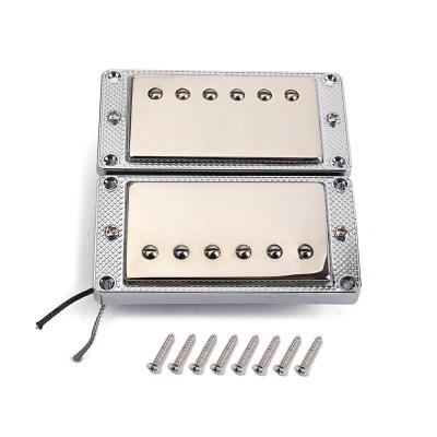 China Alnico 5 Chrome Metal Pickup Dual Coil Closed Mini Humbucker for LP Guitar Bridge for sale