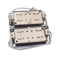 China Alnico 5 Chrome Metal Pickup Dual Coil Closed Mini Humbucker for LP Guitar Bridge for sale