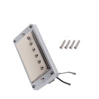 China Dual Coil Closed Mini HumbuckerAlnico 5 Chrome Metal Pickup For LP Guitar Bridge With Mounting Screws for sale