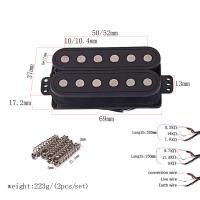 China Carbon Fiber Neck Bridge Position Dual Coil Guitar Pickups With Alnico 5 Magnets for sale