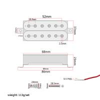 China White Double Coil Humbucker Pickups 12.17K ST Fender SG Electric Guitar Pickup for sale