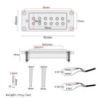 China Alnico 5 Electric Guitar Humbucker With Cupronickel Cover 5-Conductor PVC Magnet Wire for sale