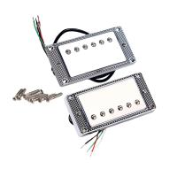 China Mini Humbucker Pickup Double Coil Pickups Metal Cover Adjustable Pole-Piece LP Electric Guitars for sale