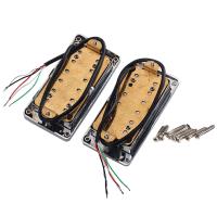 China Mini Humbucker Pickup Double Coil Pickups Metal Cover Adjustable Pole-Piece LP Electric Guitars for sale