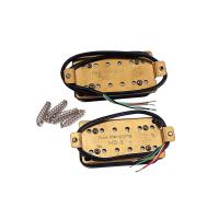 China Plastic Feather LP Electric Guitar Pickup Double Coil Humbucker 19kΩ Neck /20kΩ Bridge for sale
