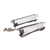 China Mini Humbucker Pickups Set With Alnico 5 Magnet Silver Color Cloth Covered Output Line for sale