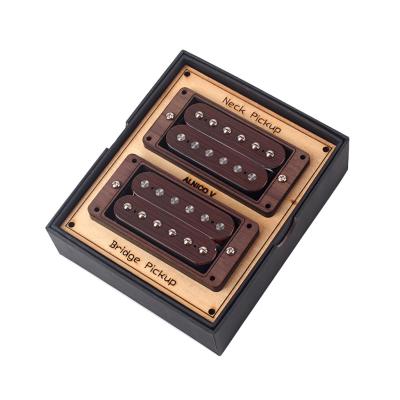 China Rosewood Double Coil Humbucker Pickup Adjustable Pole-Piece For LP Electric Guitars for sale
