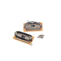 China Vintage Alnico 5 Mini Humbucker Pickup Set Double Coil Adjustable Screws Pole Pieces LP Electric Guitar for sale