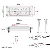 China 5 Magnet Alnico Humbucker Pickup Set N17.9K/B18.8K With Carbon Fiber Cover for sale