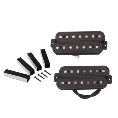 China Alnico V 7 Strings Humbucker pickups Double Coil Pickup set carbon steel Black Vintage electric guitar for sale
