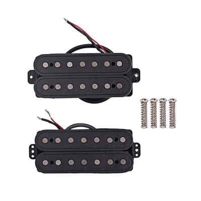 China 7 Strings Humbucker Pickups Alnico V Double Coil Pickup Set Staggered Vulcanized Fiber Electric Guitar with screws for sale